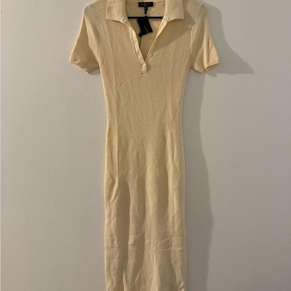 rag & bone | Dresses | Rag Bone Tan Sheath Midi Dress With Polo Collar ...